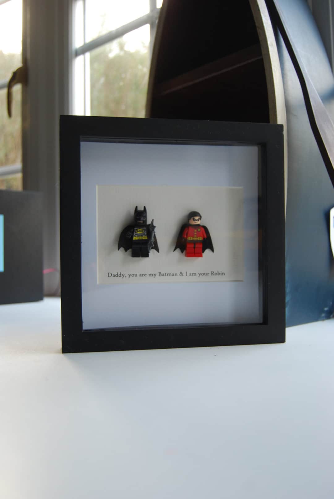 Batman & Robin Frame Superhero Dad Birthday Personalised Present Frame ...
