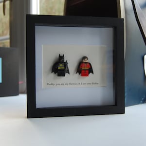 Batman & Robin Frame Superhero Dad Birthday Personalised Present Frame ...