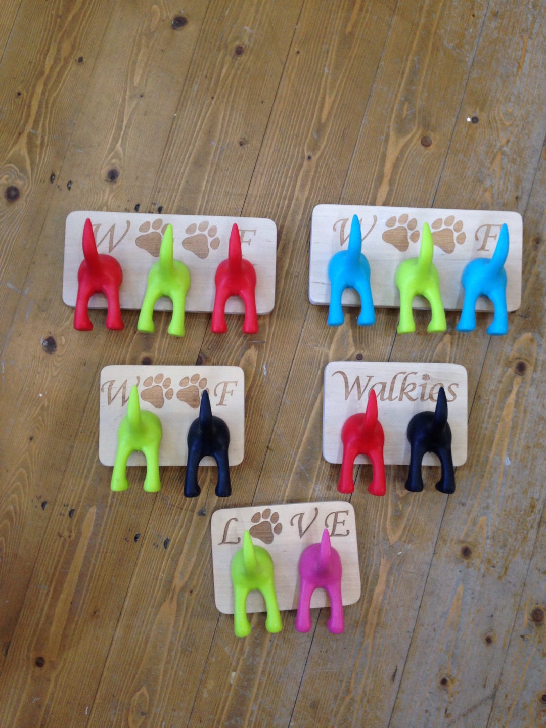 Dog Lead Holder Real Wood Laser Engraved Walkies Dog Leash / Harness ...