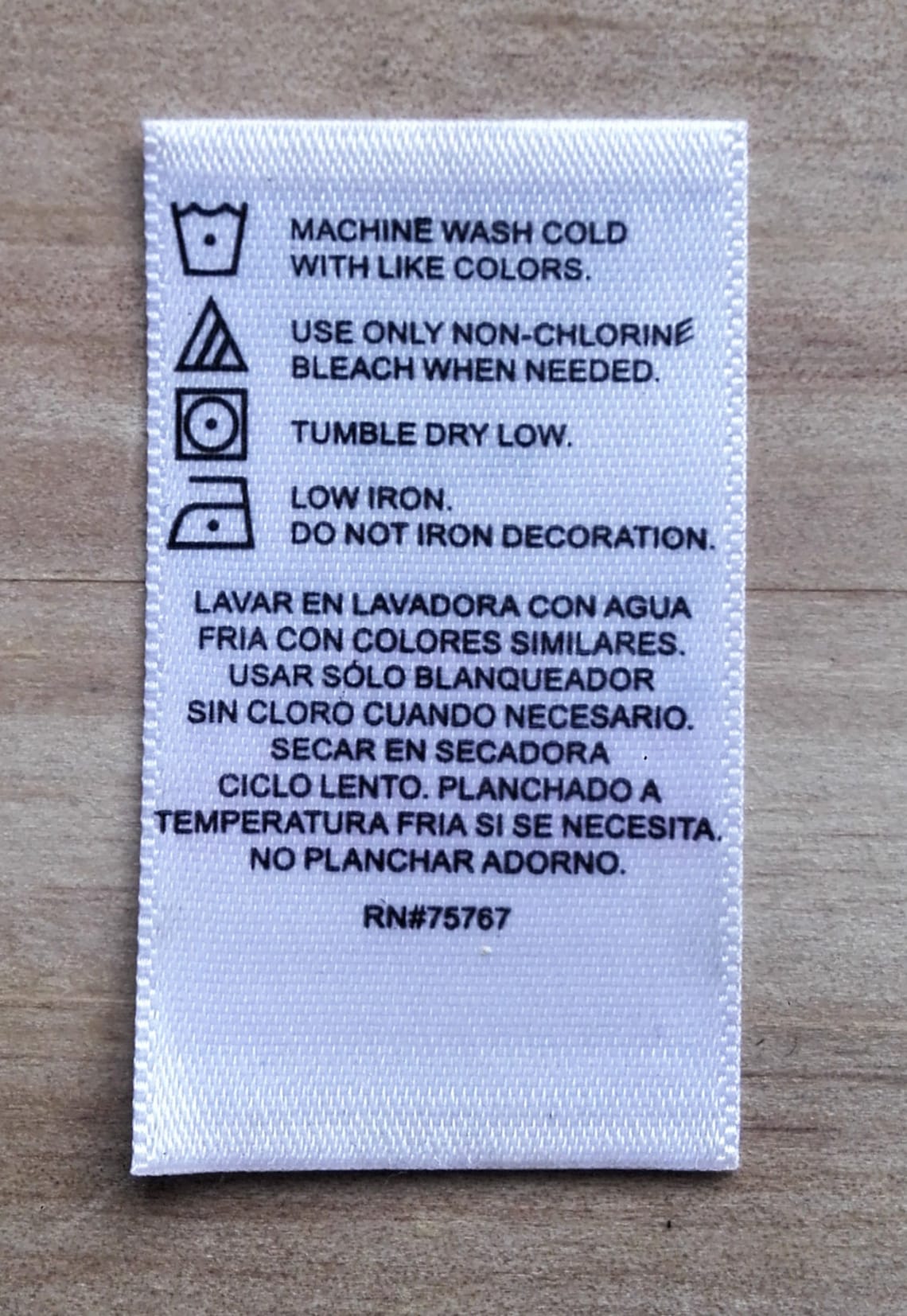 1000 Custom Clothing Care Labels Printed Satin Labels | Etsy