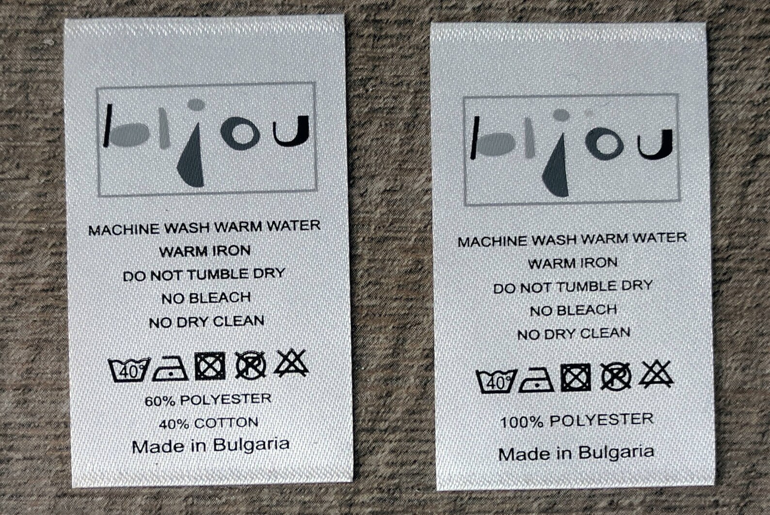 1000 Custom Clothing Care Labels Printed Satin Labels | Etsy