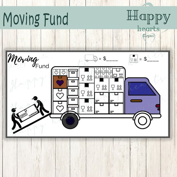 Moving Fund Savings Challenge Printable Fits in A6 Budget - Etsy