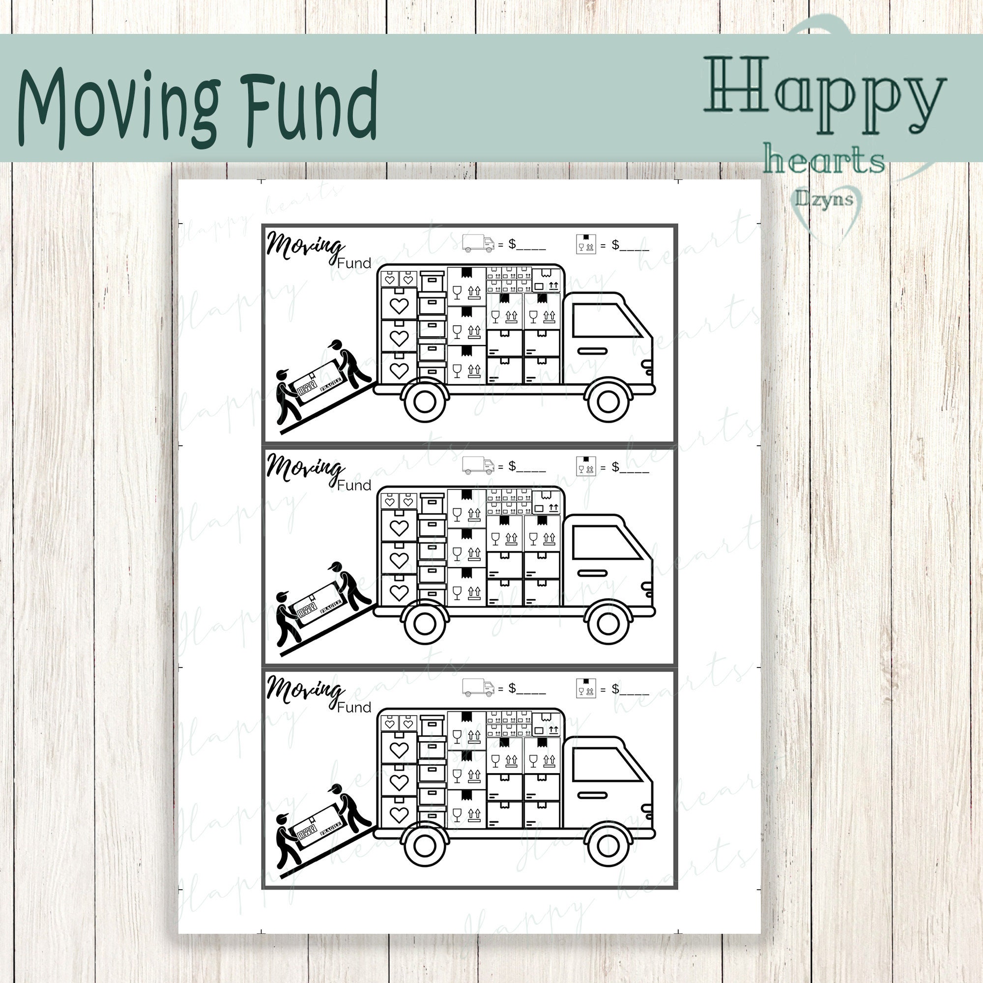 Moving Fund Savings Challenge Printable Fits in A6 Budget Binder Budget ...