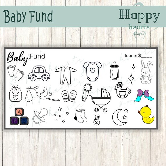Baby Fund Savings Challenge Printable Fits in A6 Budget | Etsy