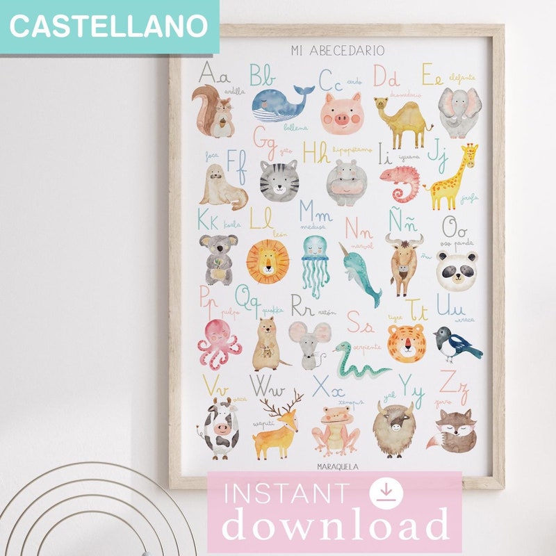 Spanish Alphabet' - Etsy