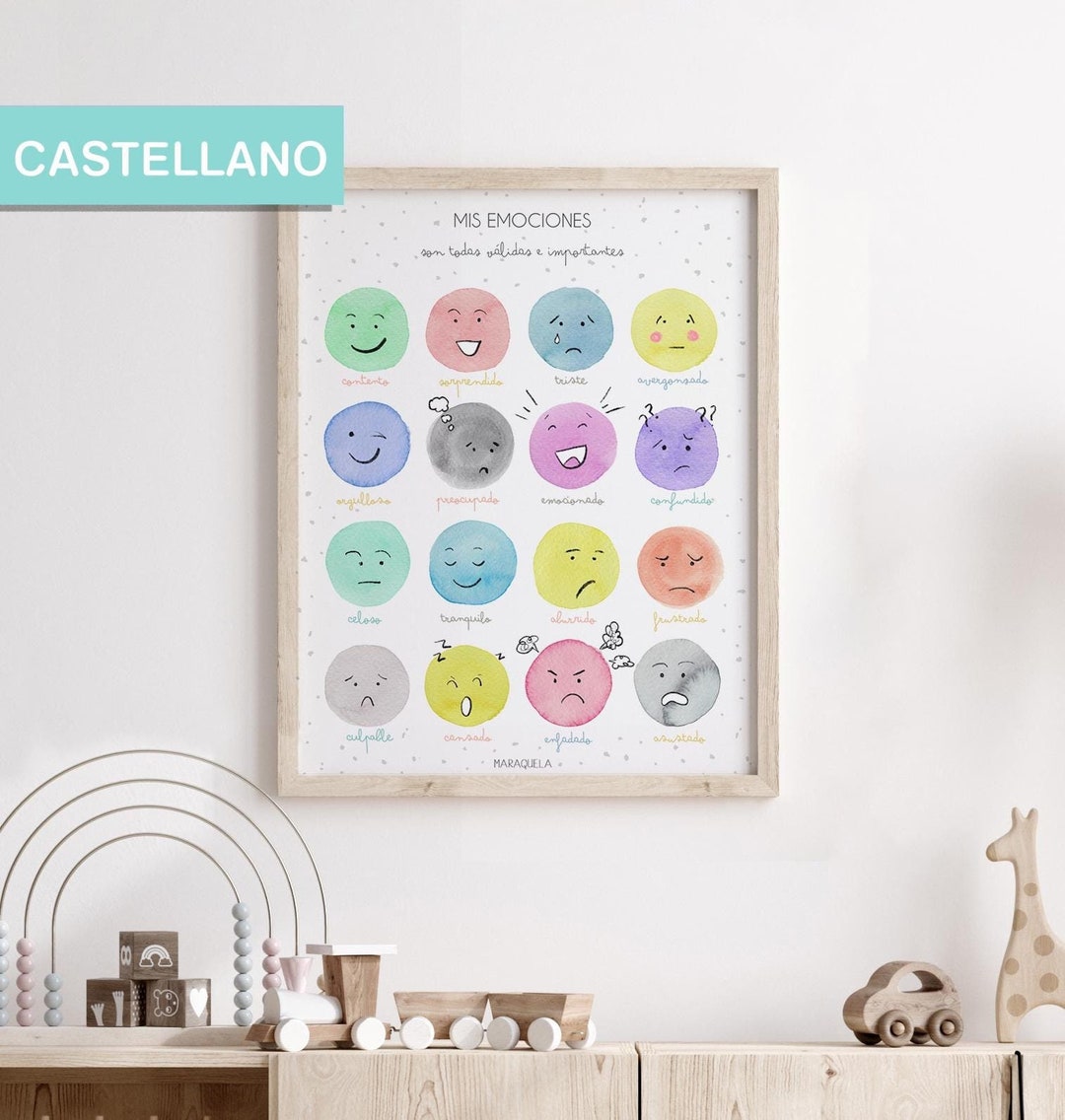 Mis Emociones - SPANISH Version. Feelings Poster, Art Print ...