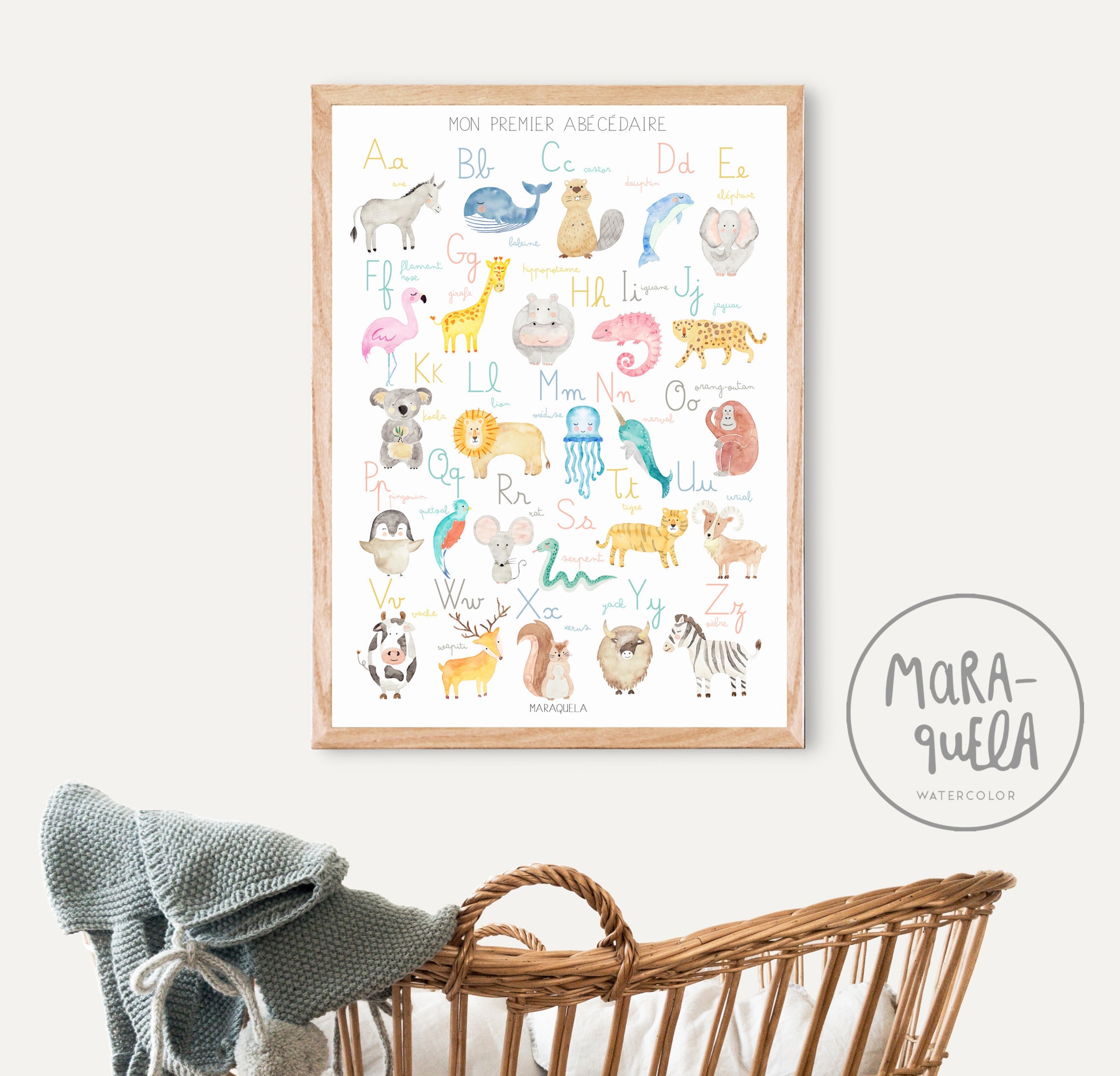 FRENCH Alphabet / Mon premier abécédaire Alphabet poster in | Etsy