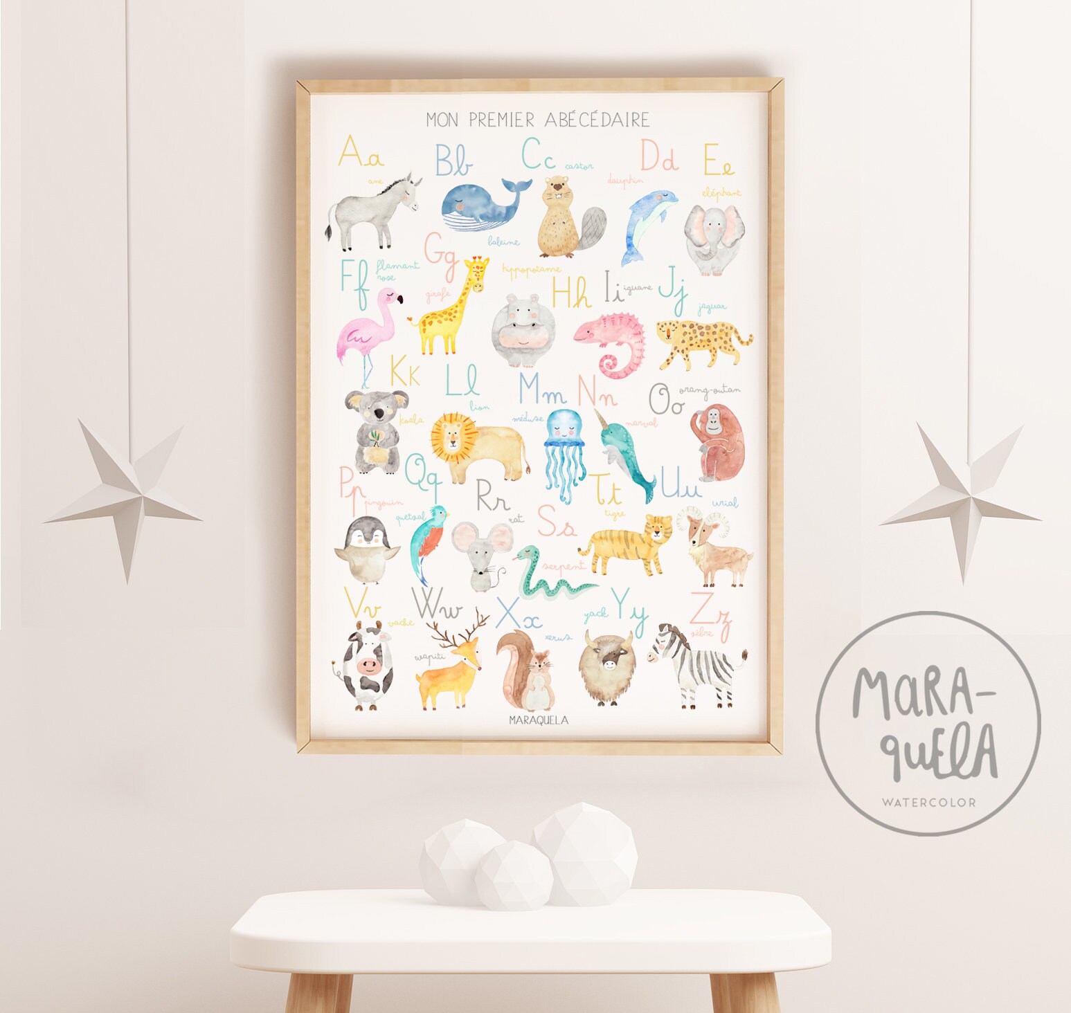 FRENCH Alphabet / Mon premier abécédaire Alphabet poster in | Etsy