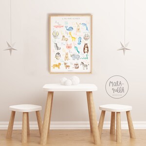 ITALIAN Alphabet for Kids - Alphabet Poster of Lovely Animals in ...