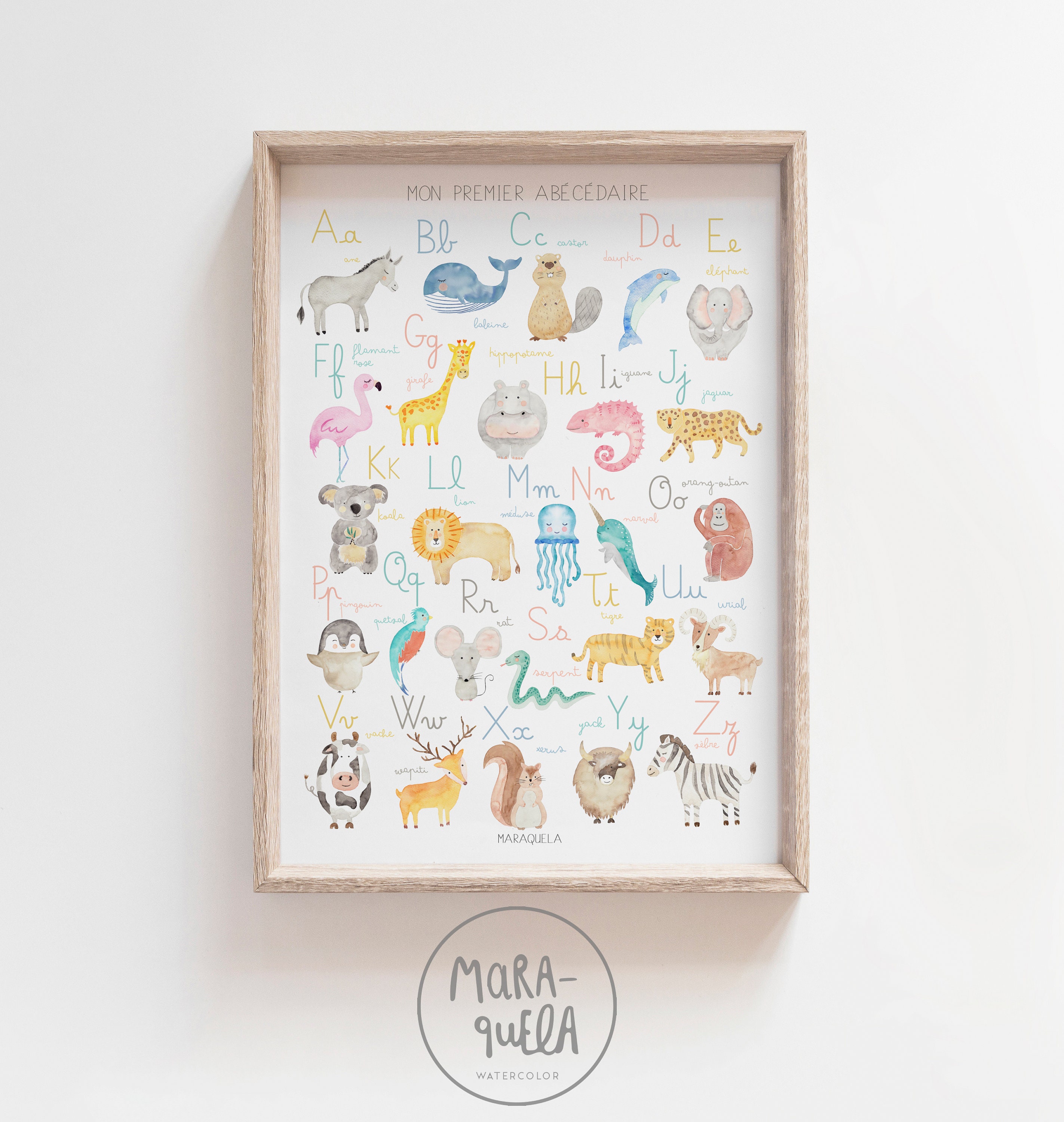 FRENCH Alphabet / Mon premier abécédaire Alphabet poster in | Etsy