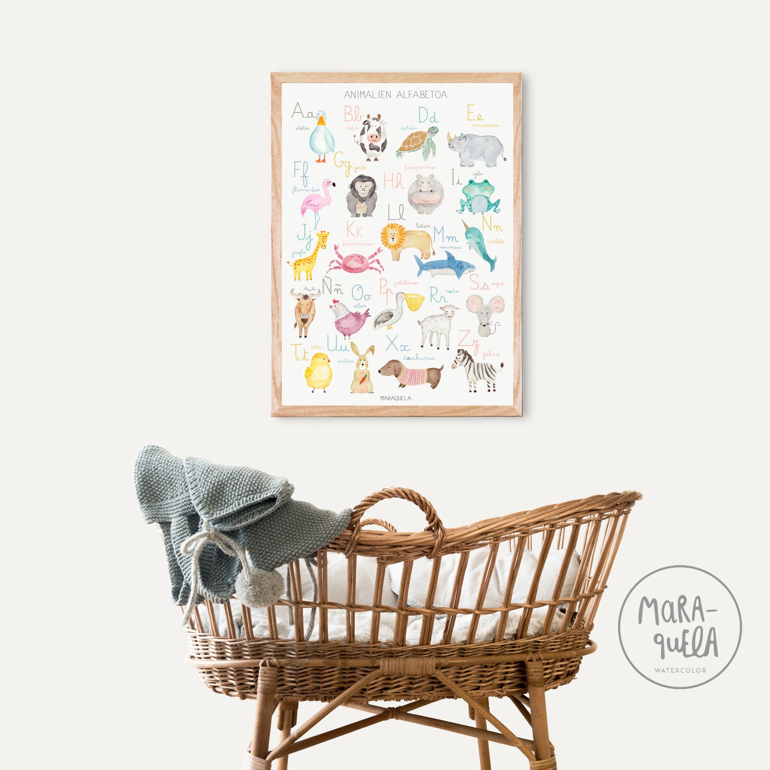 BASQUE Alphabet for Kids - Animalien Alfabetoa - EUSKERA Language - Etsy
