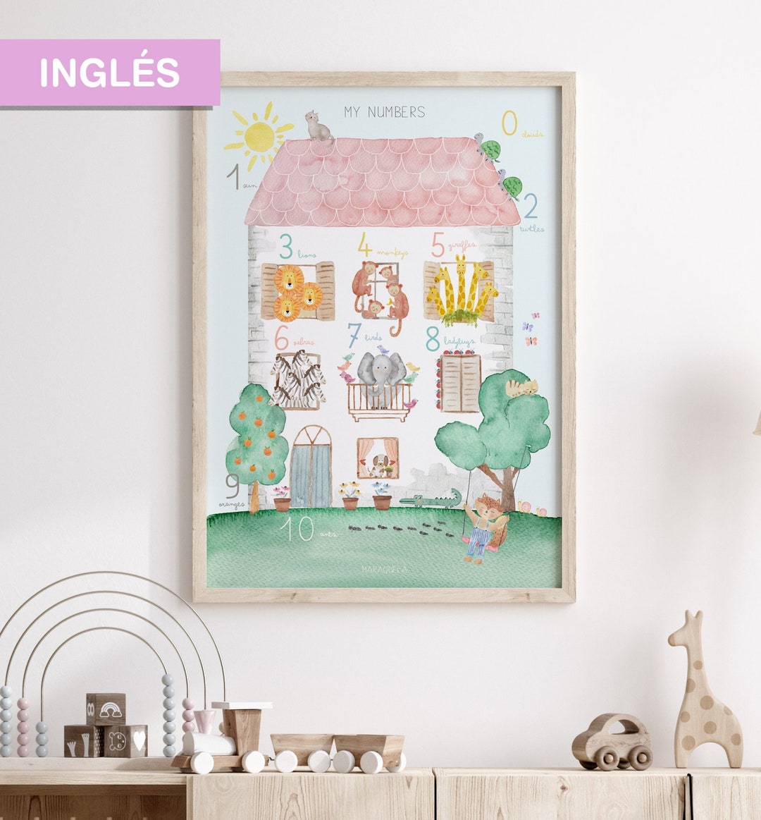My Numbers - ENGLISH Version. Numbers Illustration in Watercolor for ...