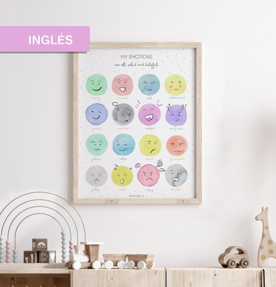 My Emotions - ENGLISH Version. Feelings Poster, Emotional Regulation ...