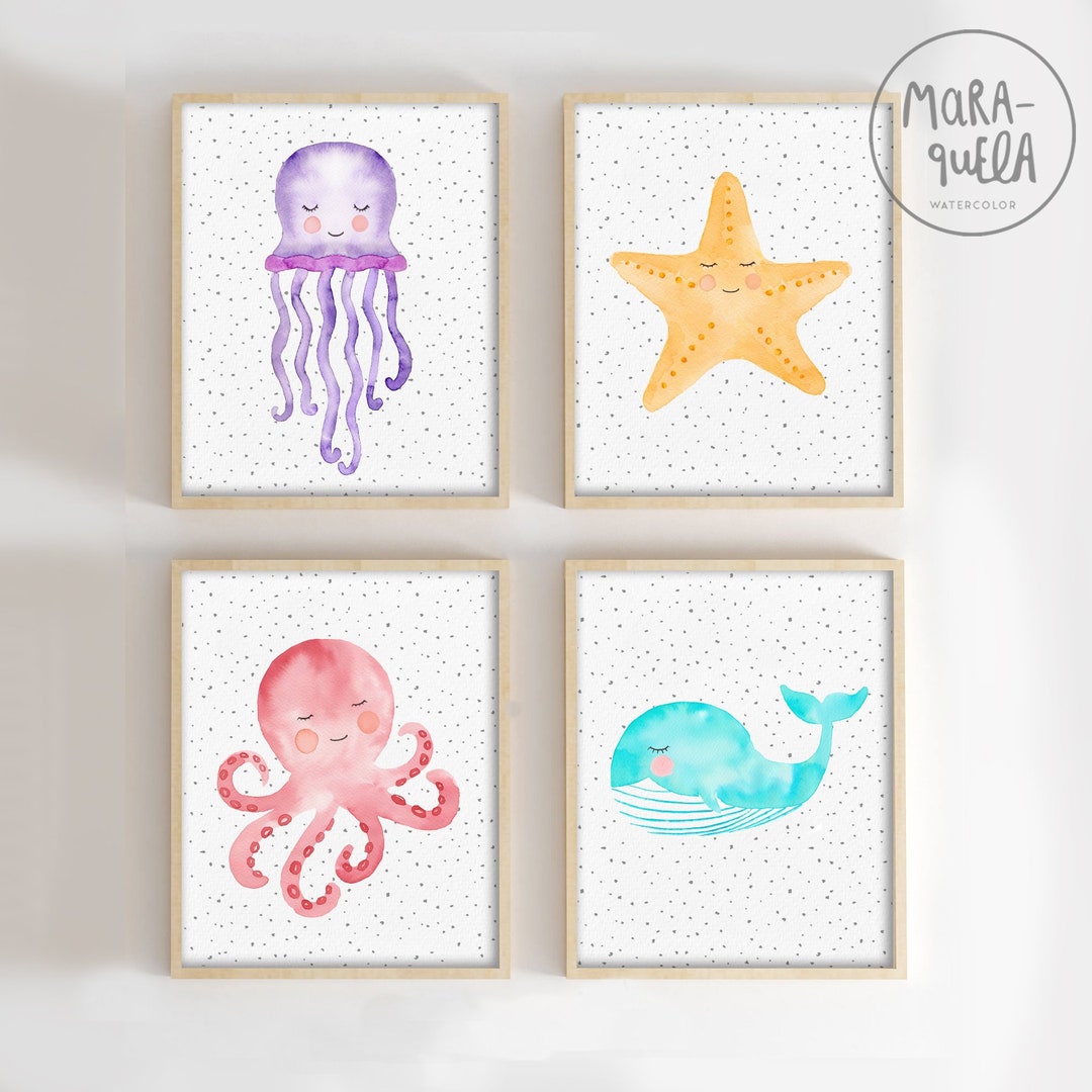 Little Jellyfish SET - Jellyfish, Starfish, Octopus and Whale - Etsy