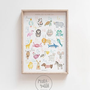 BASQUE Alphabet for Kids - Animalien Alfabetoa - EUSKERA Language - Etsy