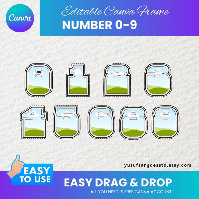 Canva Alphabet Frame Letter With Editable Outline Color - Etsy