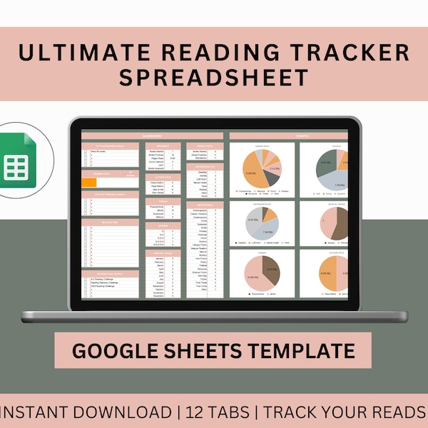 Reading Tracker Google Spreadsheet - Etsy