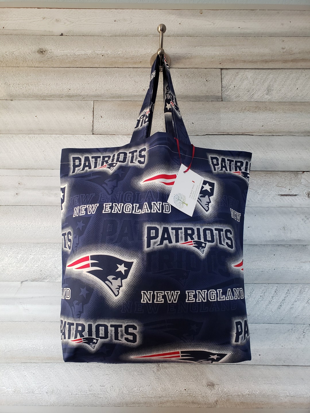 Reusable New England Patriots Football Team Fabric Shopping Tote Bags ...