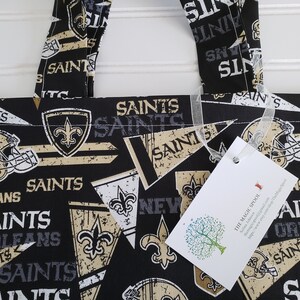 New Orleans Saints Reusable Cloth Shopping Tote Bag, Fabric Market Bag ...