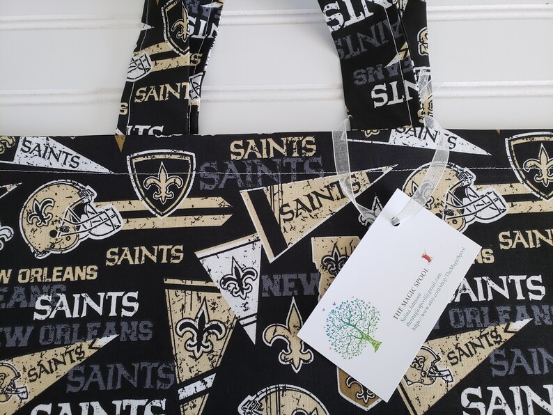 New Orleans Saints Reusable Cloth Shopping Tote Bag Fabric - Etsy