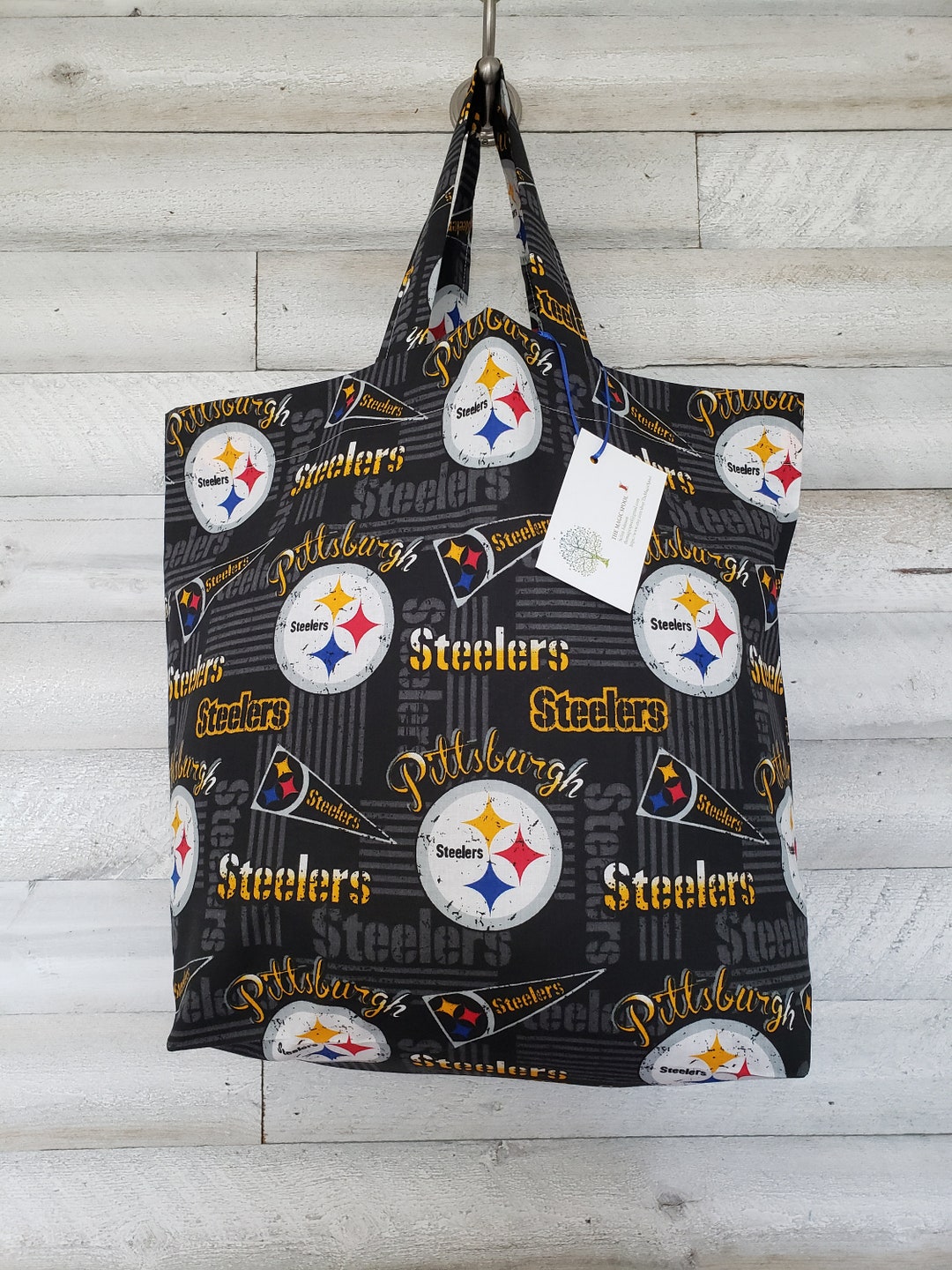 Pittsburgh Steelers Tote Bag: Reusable Fabric Shopping Bag - Etsy