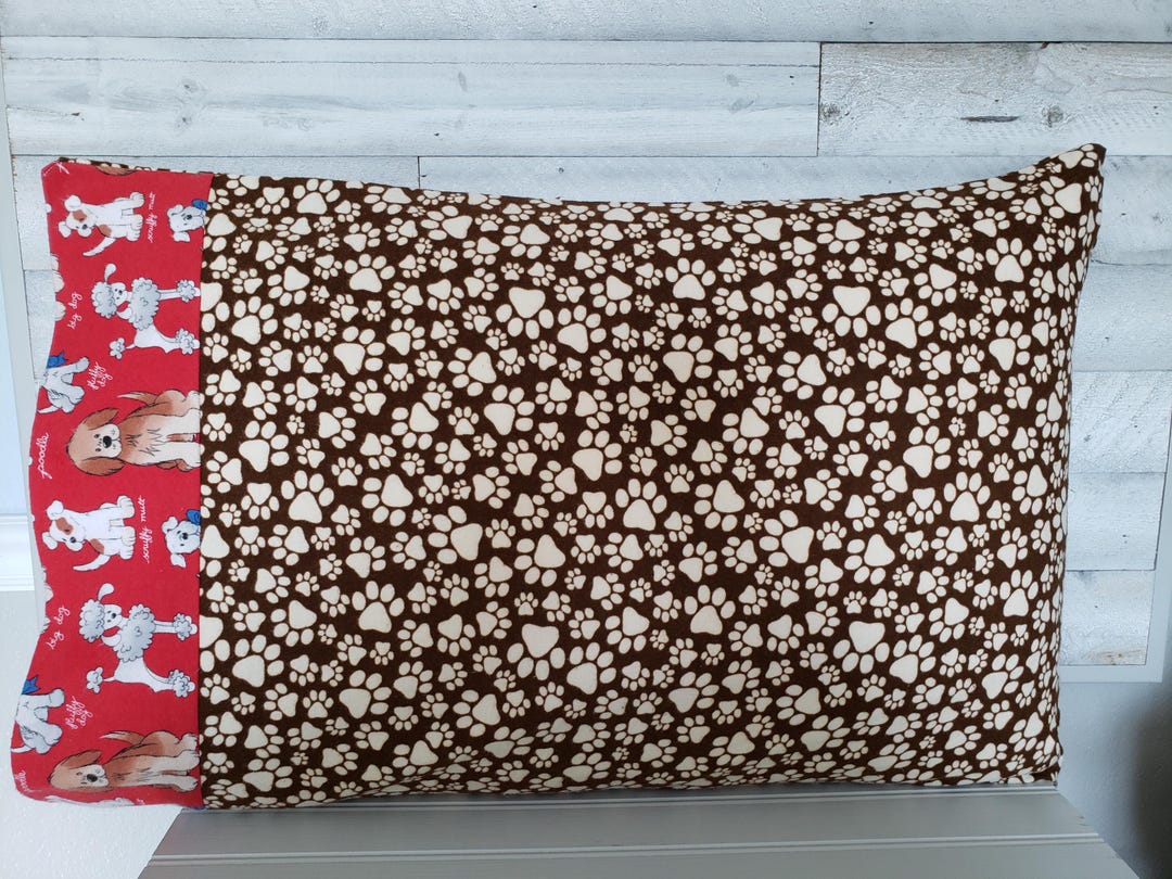 Dog Pillow Case, Flannel, Standard Size, English Pillowcase Design ...