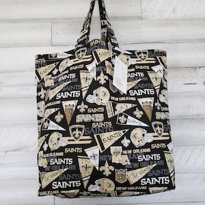 New Orleans Saints Reusable Cloth Shopping Tote Bag, Fabric Market Bag ...