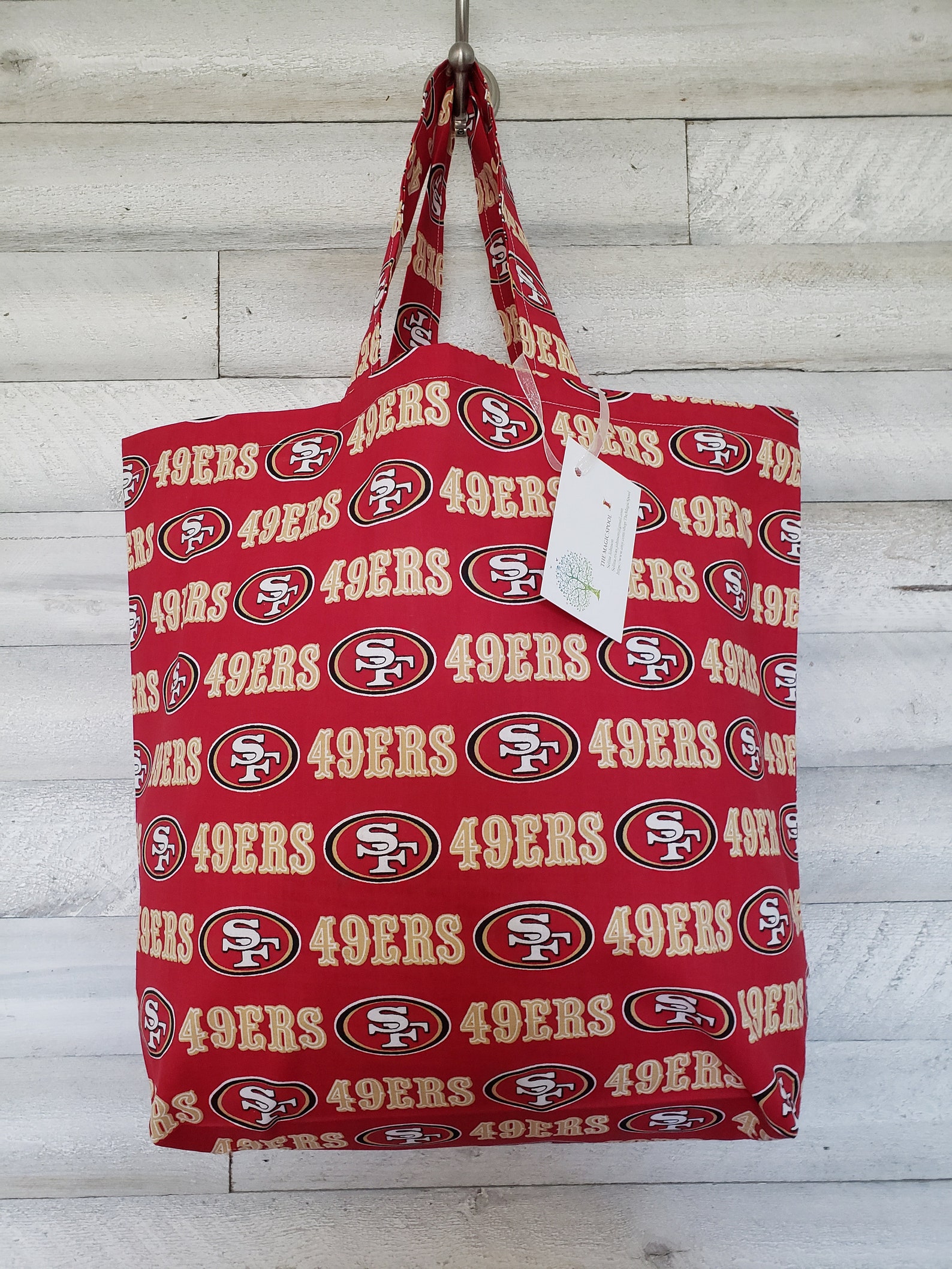 San Francisco 49ers Reusable Cloth Shopping Tote Bag Fabric | Etsy