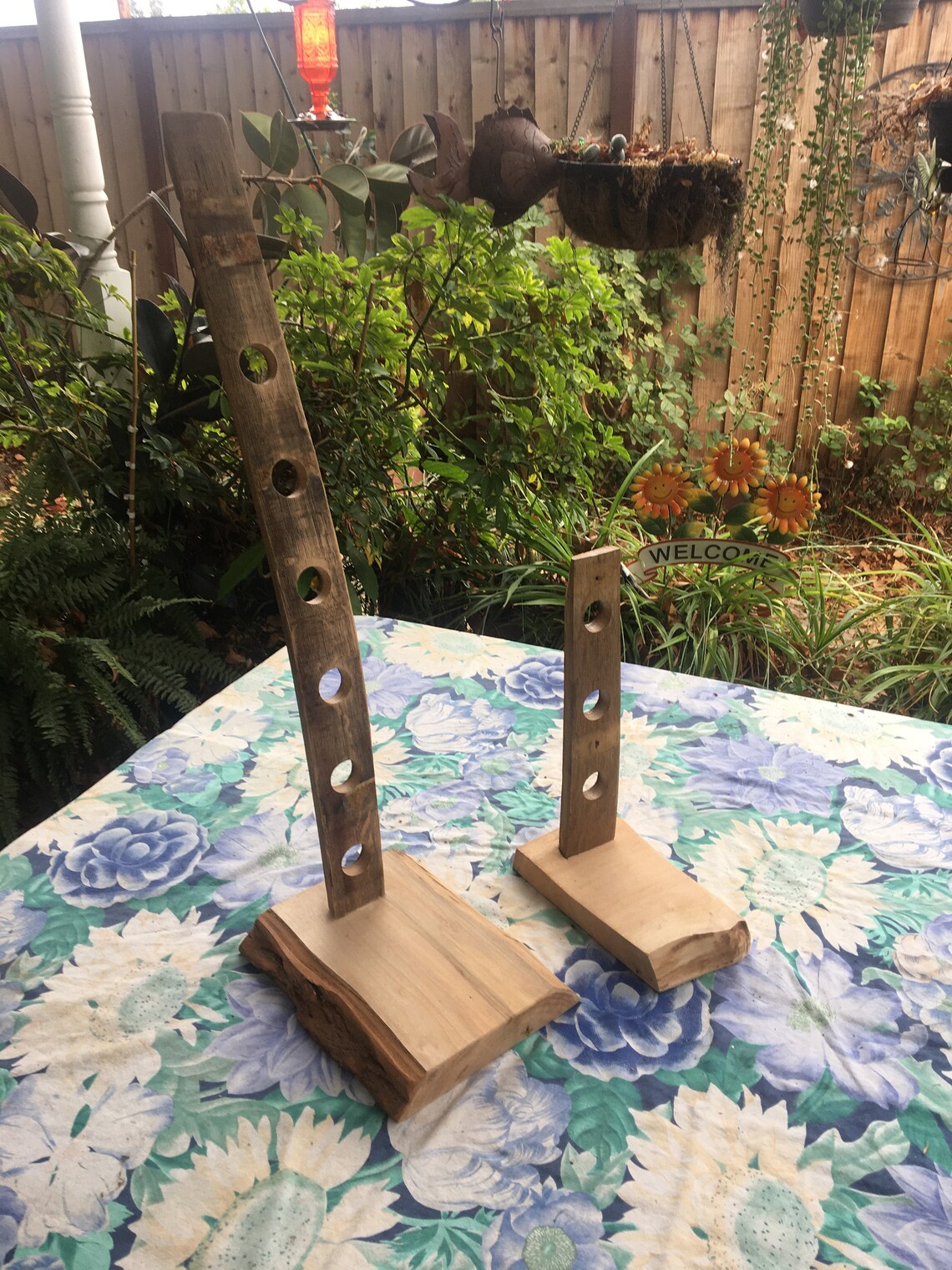 Rustic Countertop/floor Single Stave & Live Edge 3 or 6 Bottle - Etsy