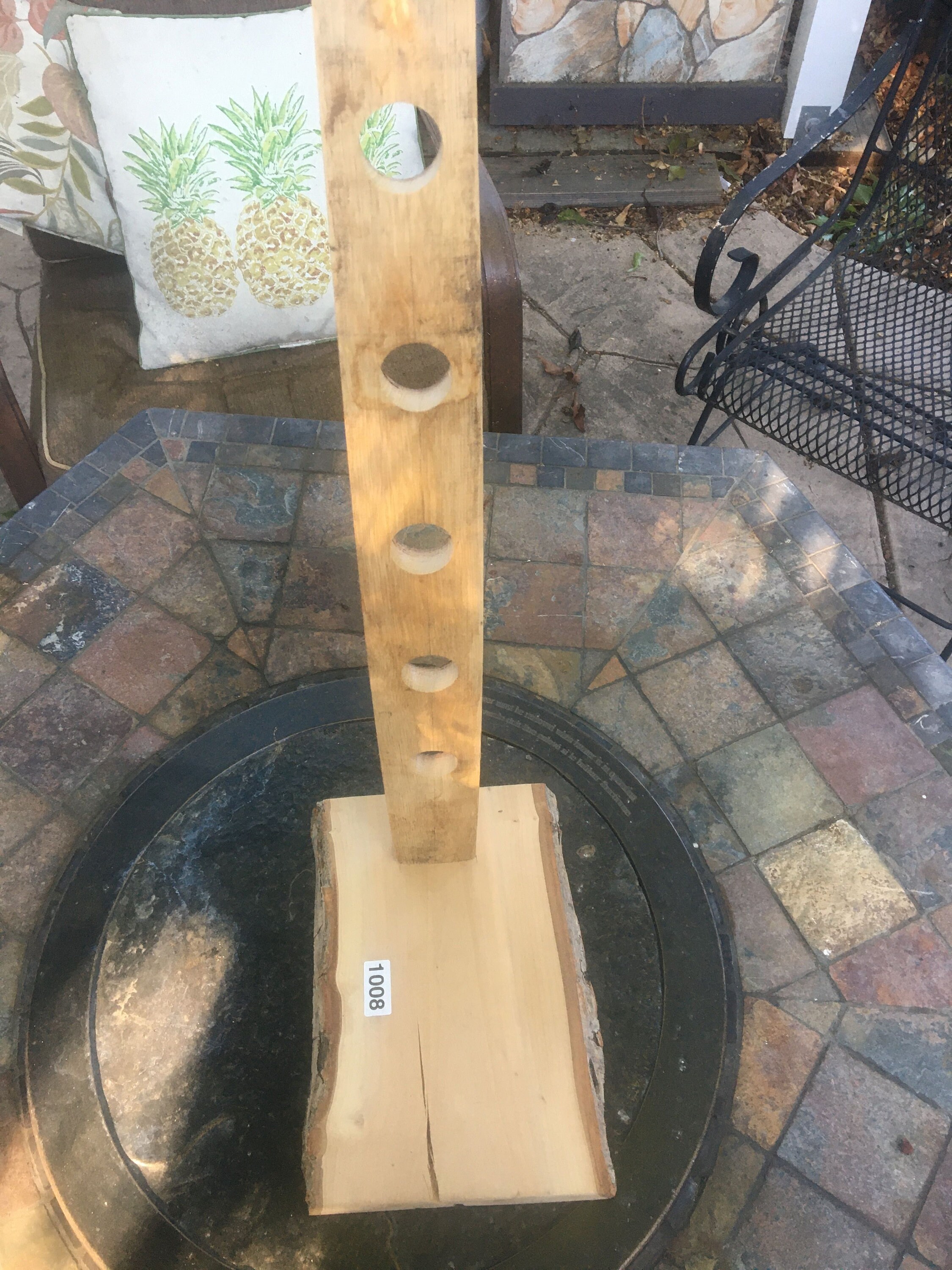 Rustic Countertop/floor Single Stave & Live Edge 3 or 6 Bottle Stands ...