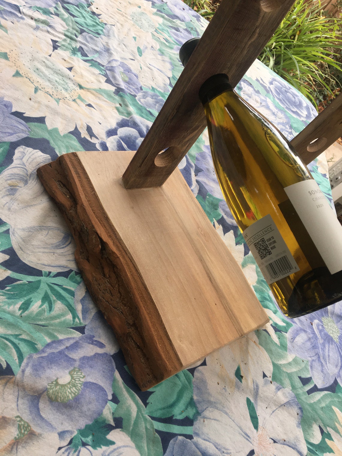 Rustic Countertop/floor Single Stave & Live Edge 3 or 6 Bottle - Etsy