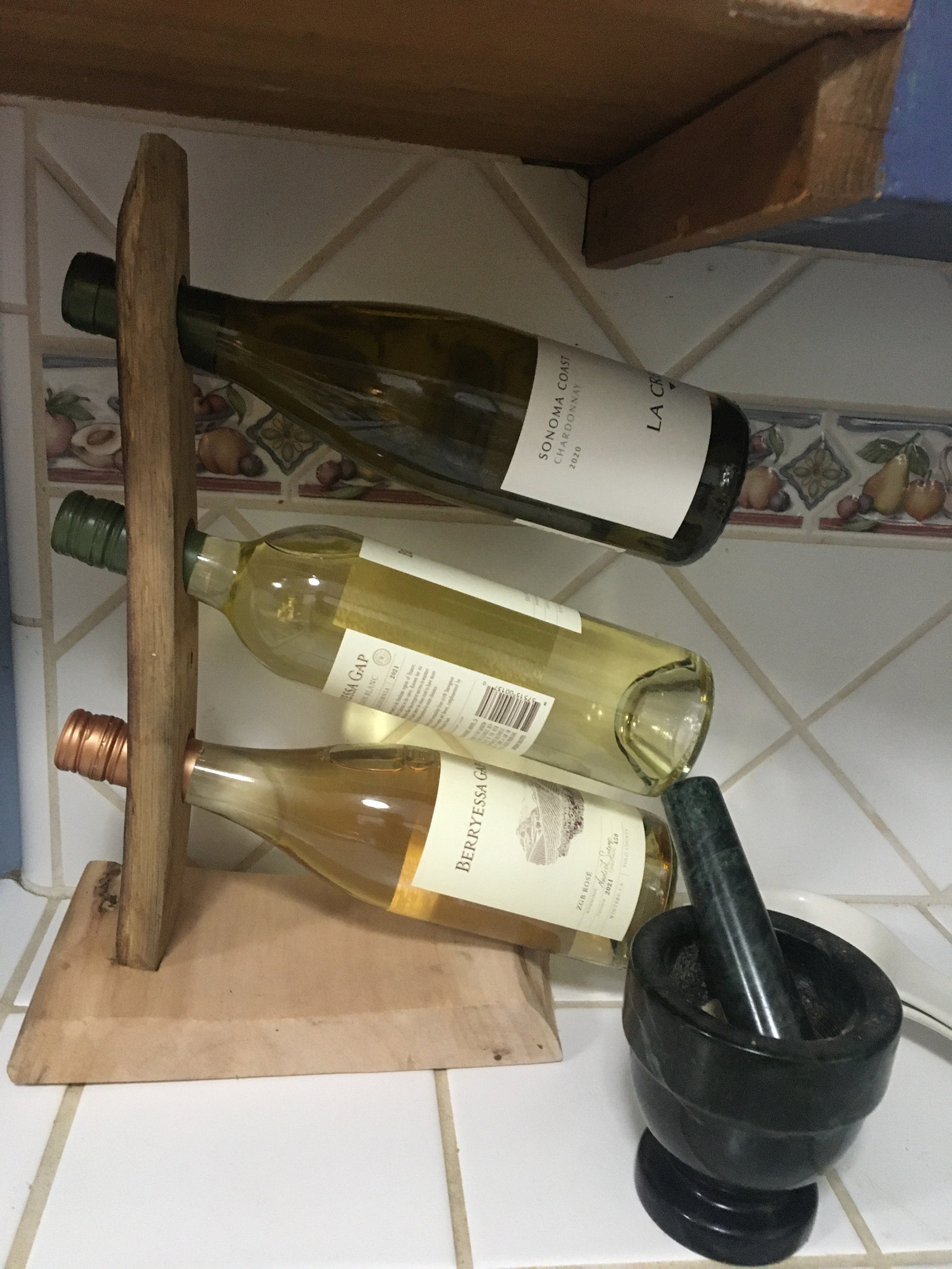 Rustic Countertop/floor Single Stave & Live Edge 3 or 6 Bottle - Etsy