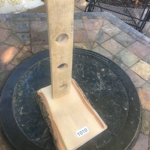 Rustic Countertop/floor Single Stave & Live Edge 3 or 6 Bottle Stands ...