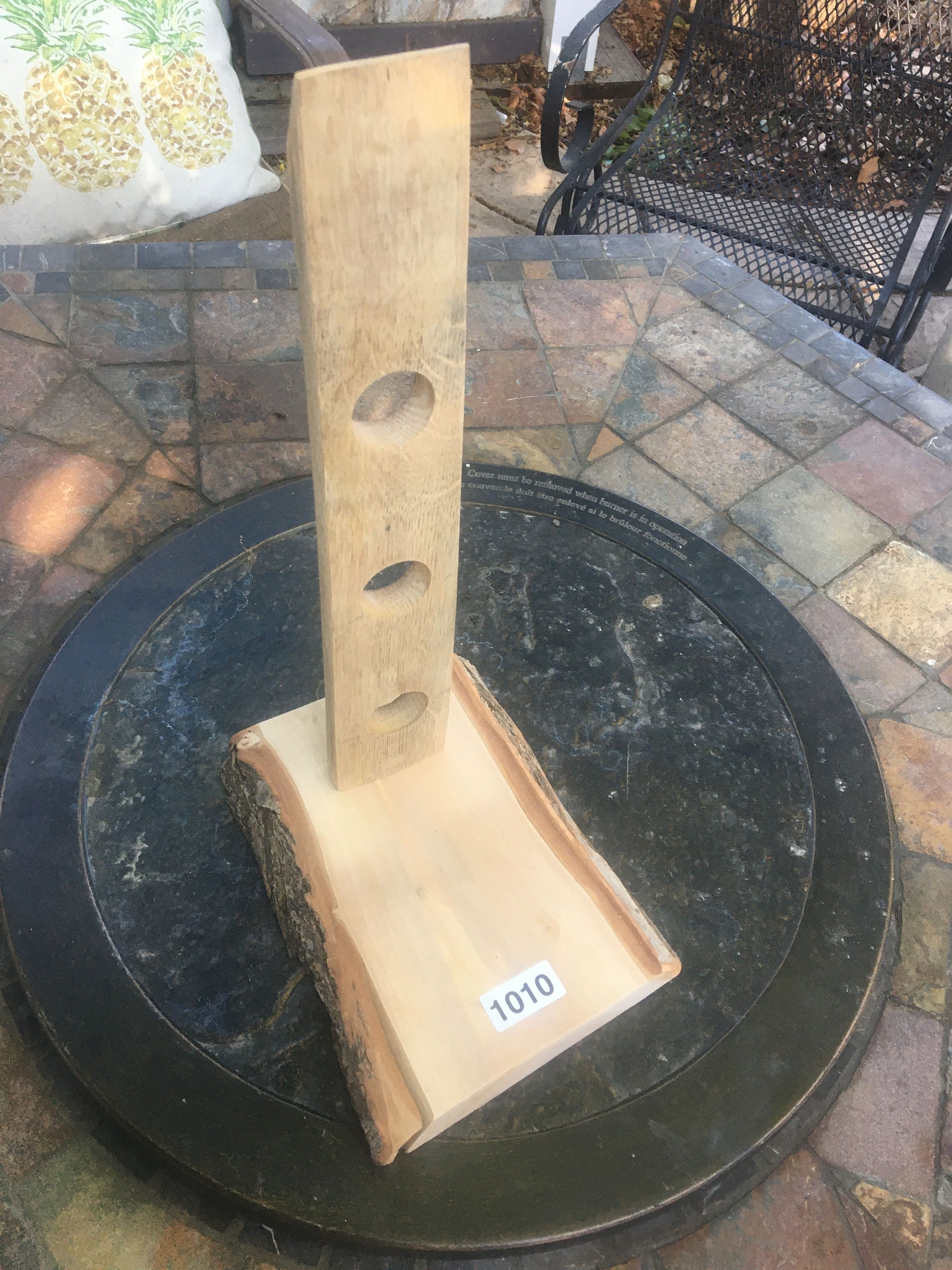 Rustic Countertop/floor Single Stave & Live Edge 3 or 6 Bottle Stands ...