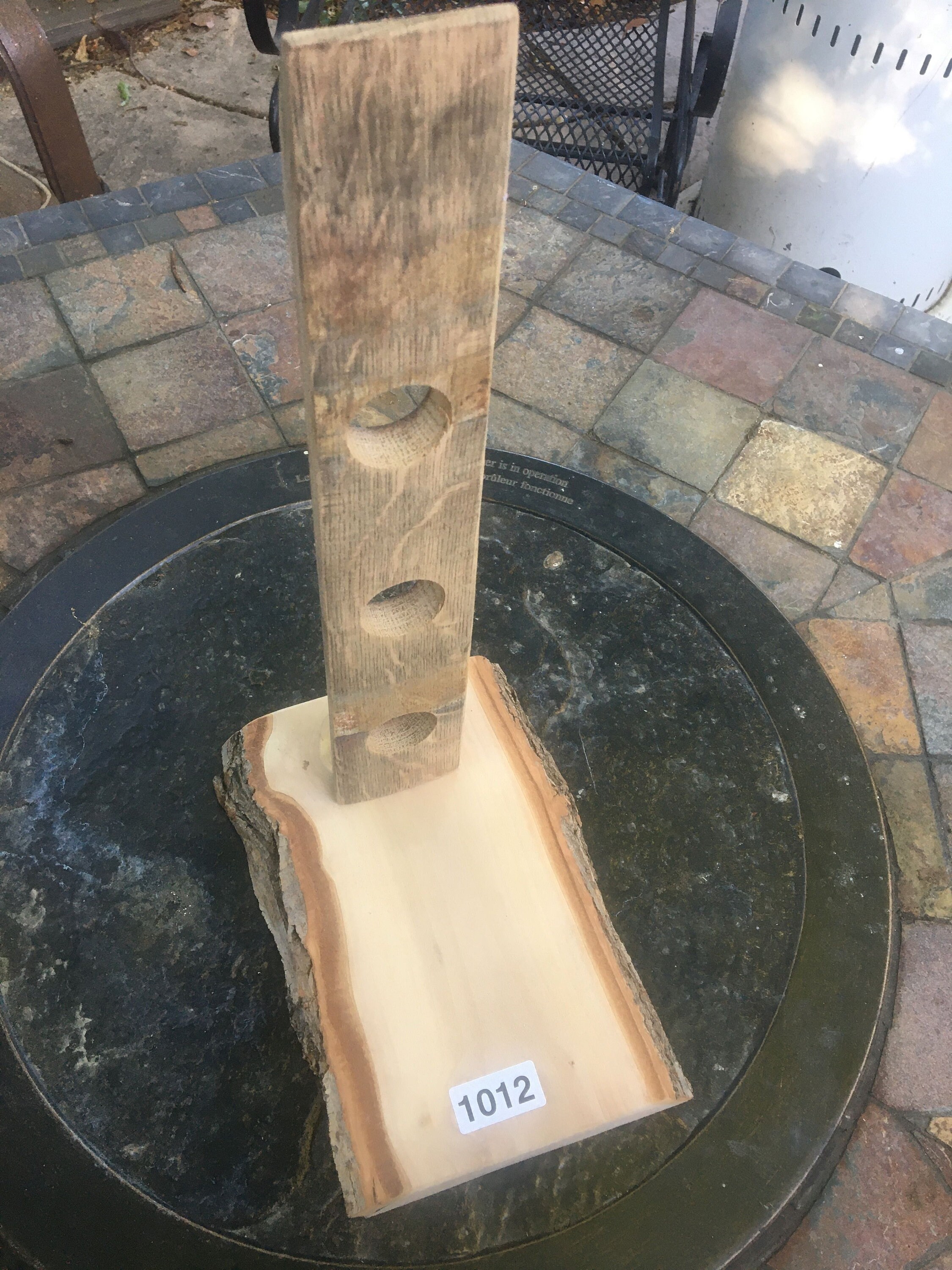 Rustic Countertop/floor Single Stave & Live Edge 3 or 6 Bottle Stands ...