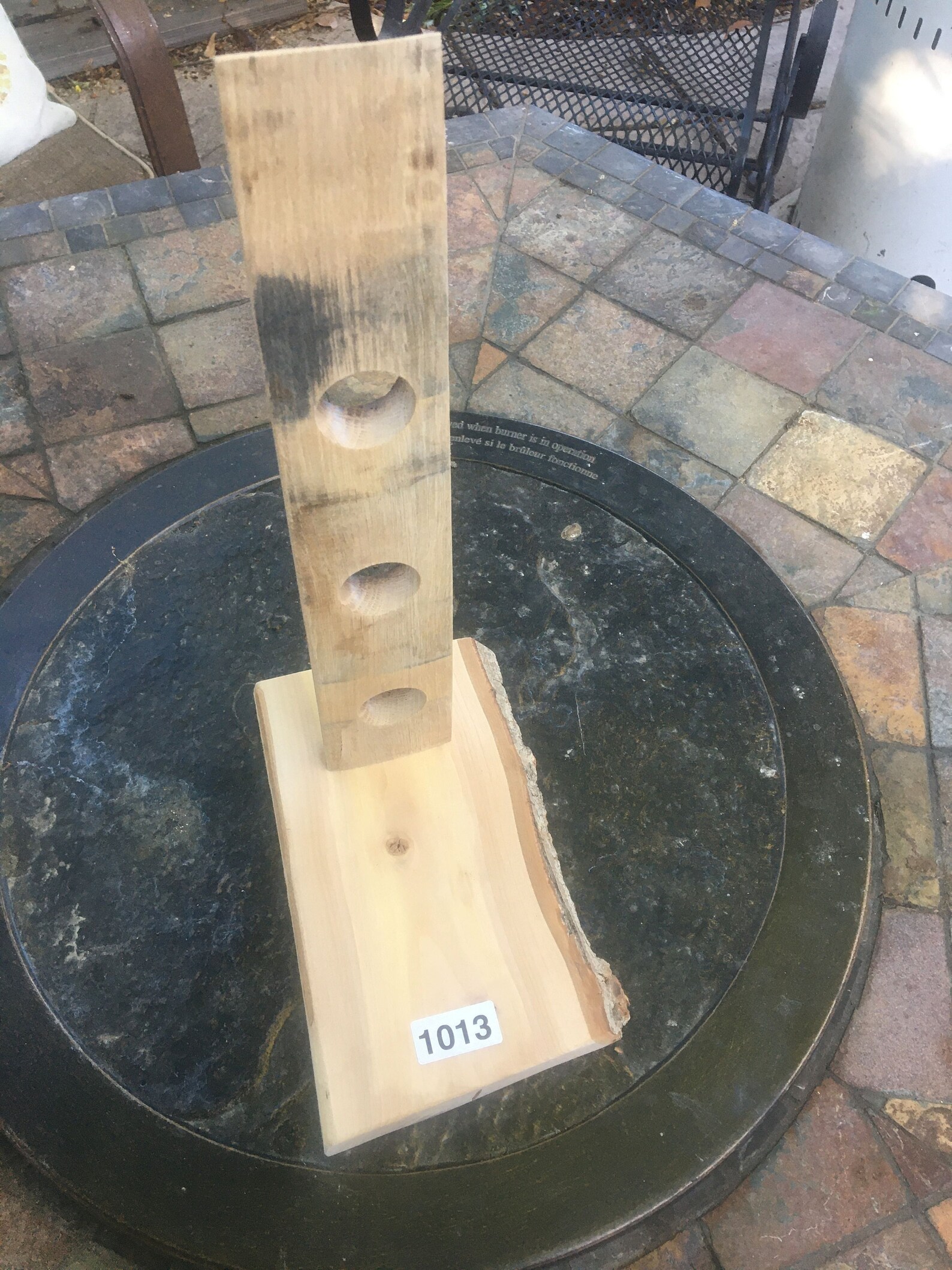 Rustic Countertop/floor Single Stave & Live Edge 3 or 6 Bottle Stands ...