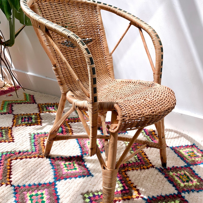 Rattan Chair - Etsy UK
