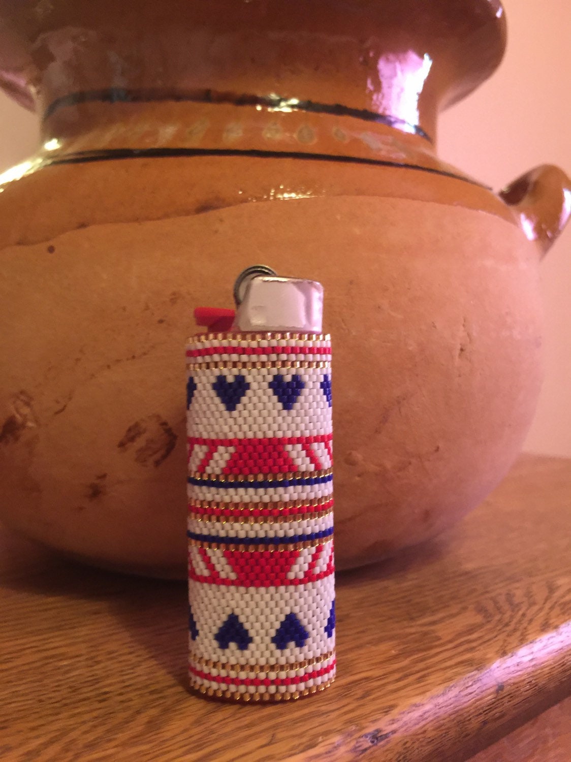 Beaded Lighter Cover "usa" - Etsy