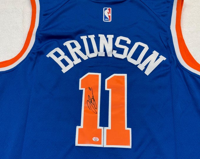 Jalen Brunson Signed New York Knicks Basketball Jersey With COA - Etsy