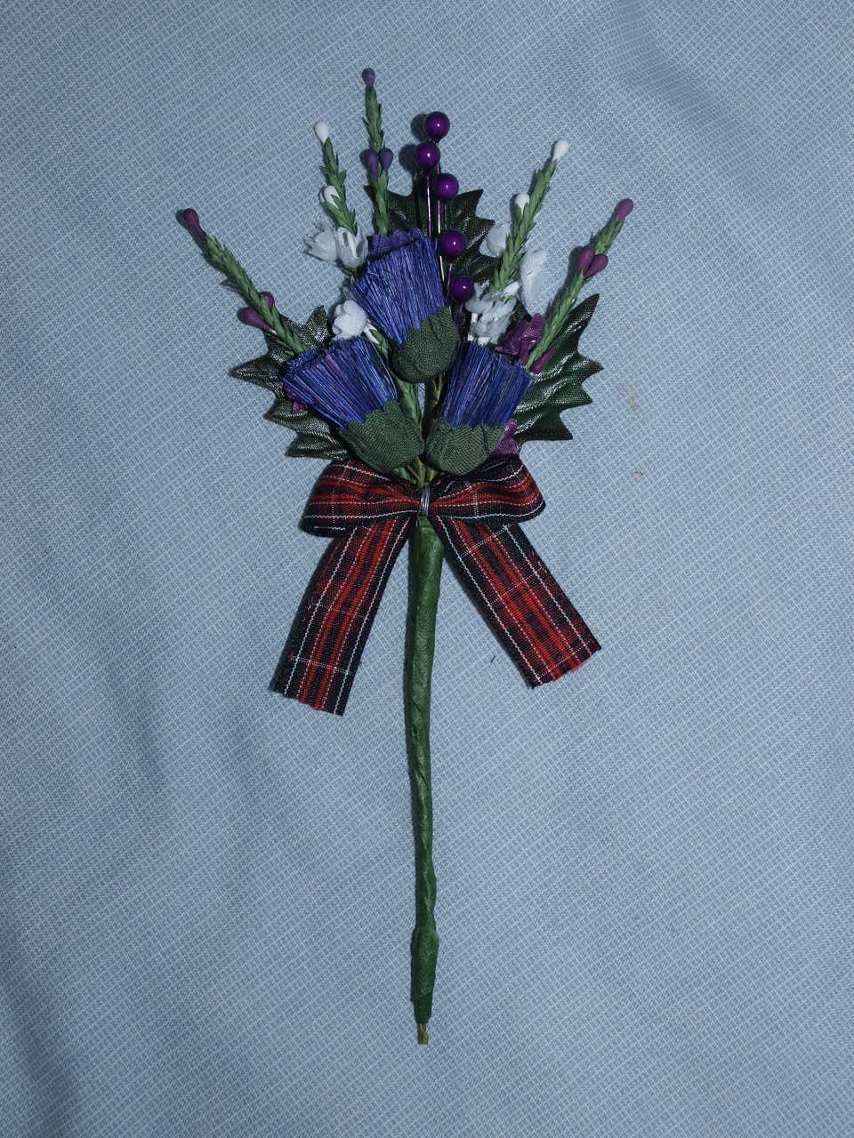 Pride of Wales Ribbon Thistle and Heather Buttonholes X 4 - Etsy