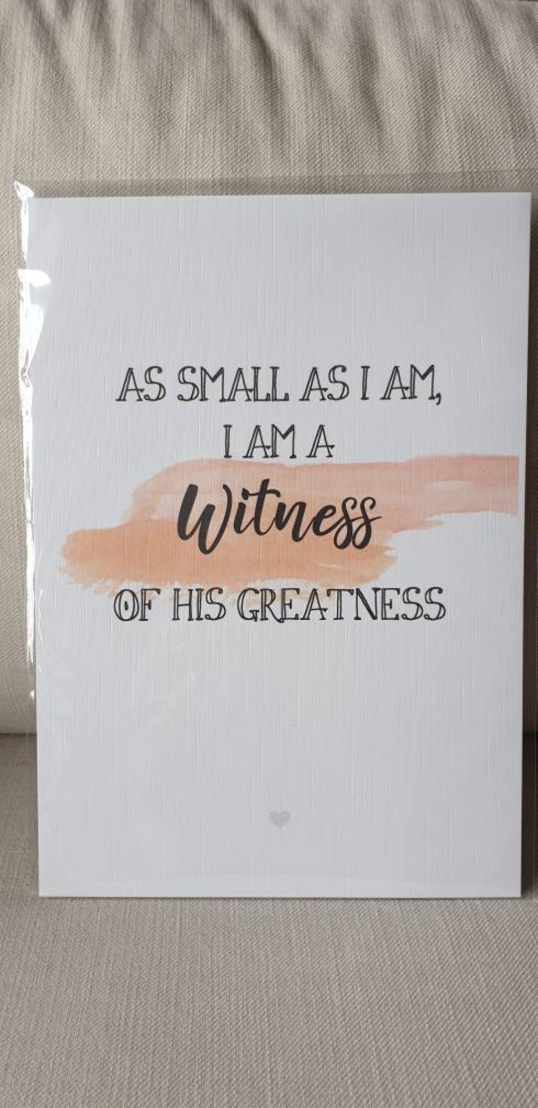 Witness of Greatness Linen Print, Christian Wall Art (A4/A5) - Etsy