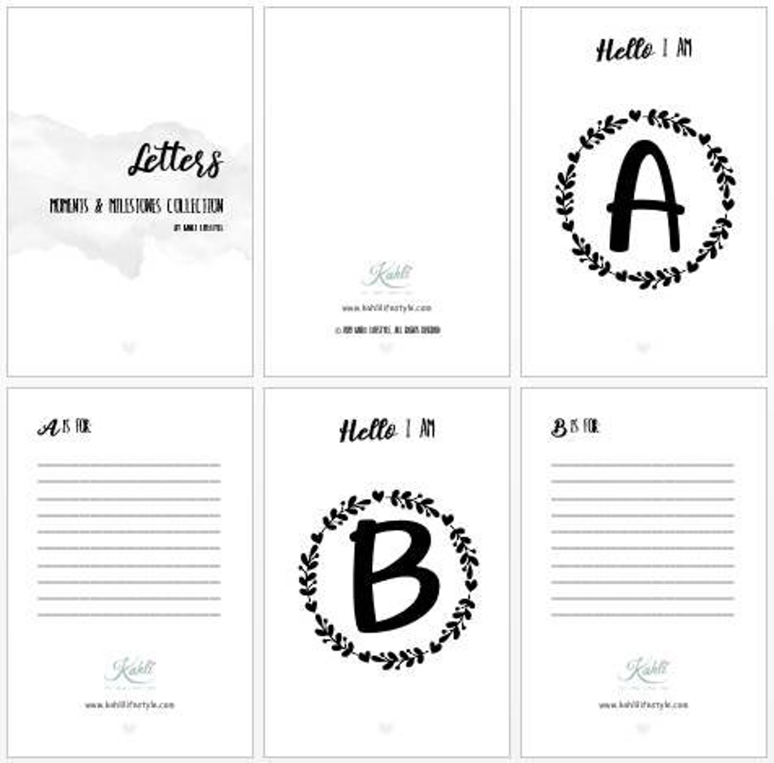 Baby Girl / Boy / Gender Neutral Letters Flashcards in Pink - Etsy