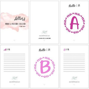 Baby Girl / Boy / Gender Neutral Letters Flashcards in Pink, Blue ...