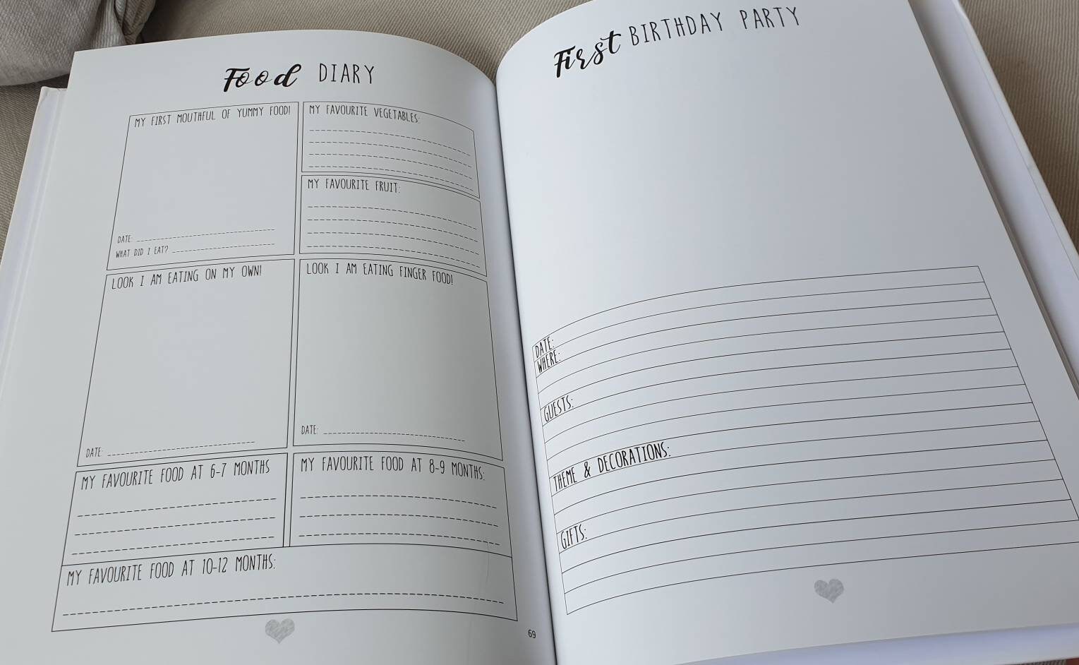 Baby Milestone Record Development Book Gender Neutral A4 Where - Etsy