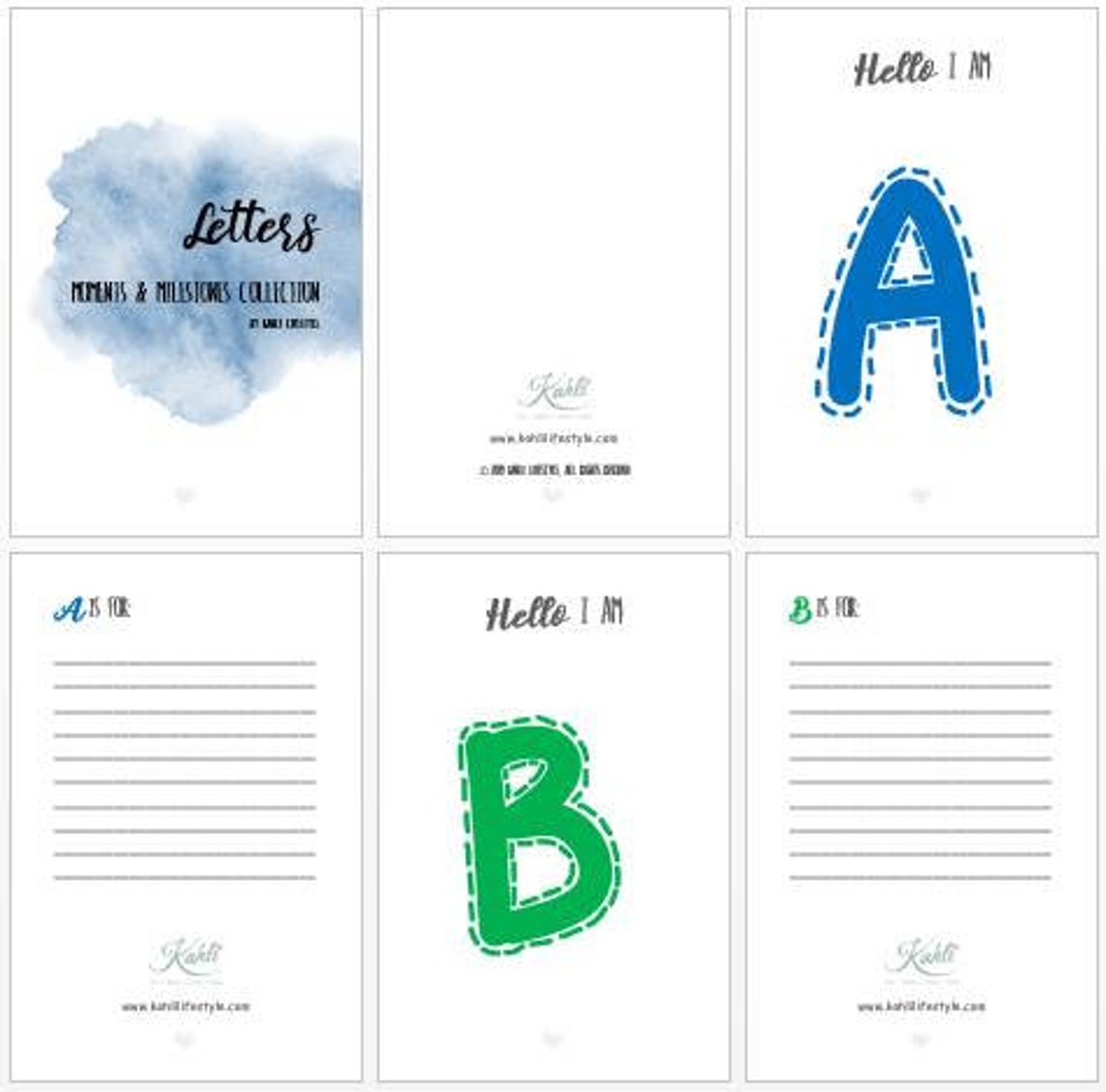 Baby Girl / Boy / Gender Neutral Letters Flashcards in Pink - Etsy