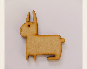 Laser Cut Wooden Bunny Rabbit Brooch - Etsy
