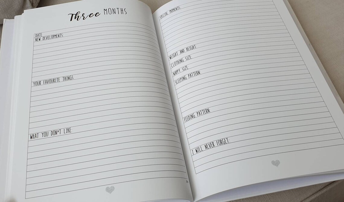 Baby Milestone Record Development Book Gender Neutral A4 Where - Etsy