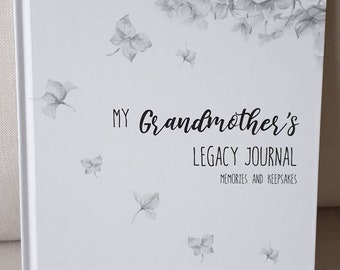 Grandmother Memory Book, Grandmother Legacy Journal, Grandma Gifts ...