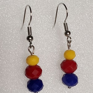 SWA Earrings Southwest Airlines Colors Beads Blue Red Yellow - Etsy