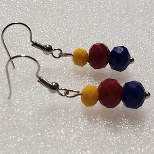 SWA Earrings Southwest Airlines Colors Beads Blue Red Yellow - Etsy